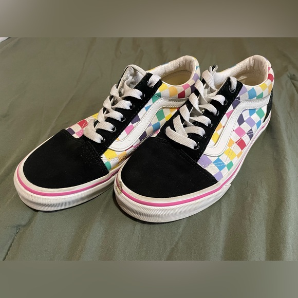 Vans | Shoes | Kids Rainbow Checkered Old Skool Vans | Poshmark